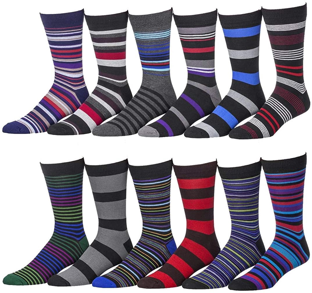 Yacht & Smith Mens Fashion Designer Dress Socks, Cotton Blend, Textured ...