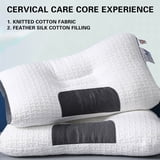 HCJKDU Ergonomic Pillow for Back Sleeping, Deep Sleep Pillows for Neck ...