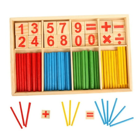 Aofa Counting Sticks Wooden Building Block Montessori Mathematical Kids ...