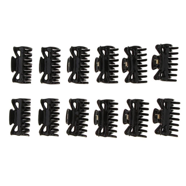 thinsony 12 Pieces Plastic Mini Hair Claws Grips Clips Pins Styling ...
