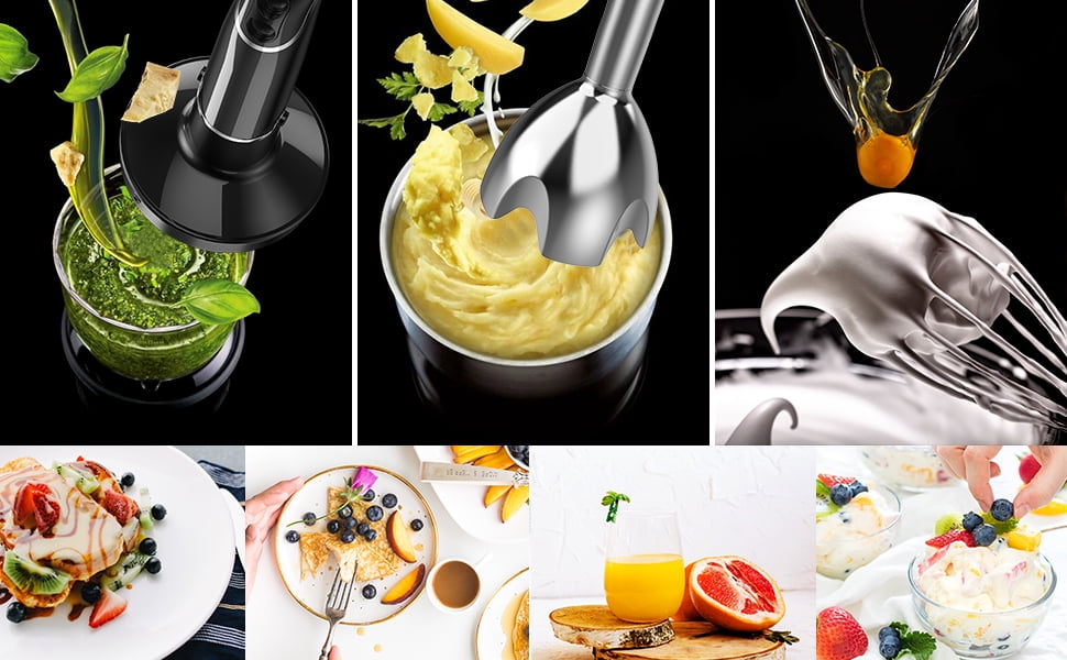 Buy 4-in-1 Electric Hand Blender 12-Speed Stick Blender with Food ...