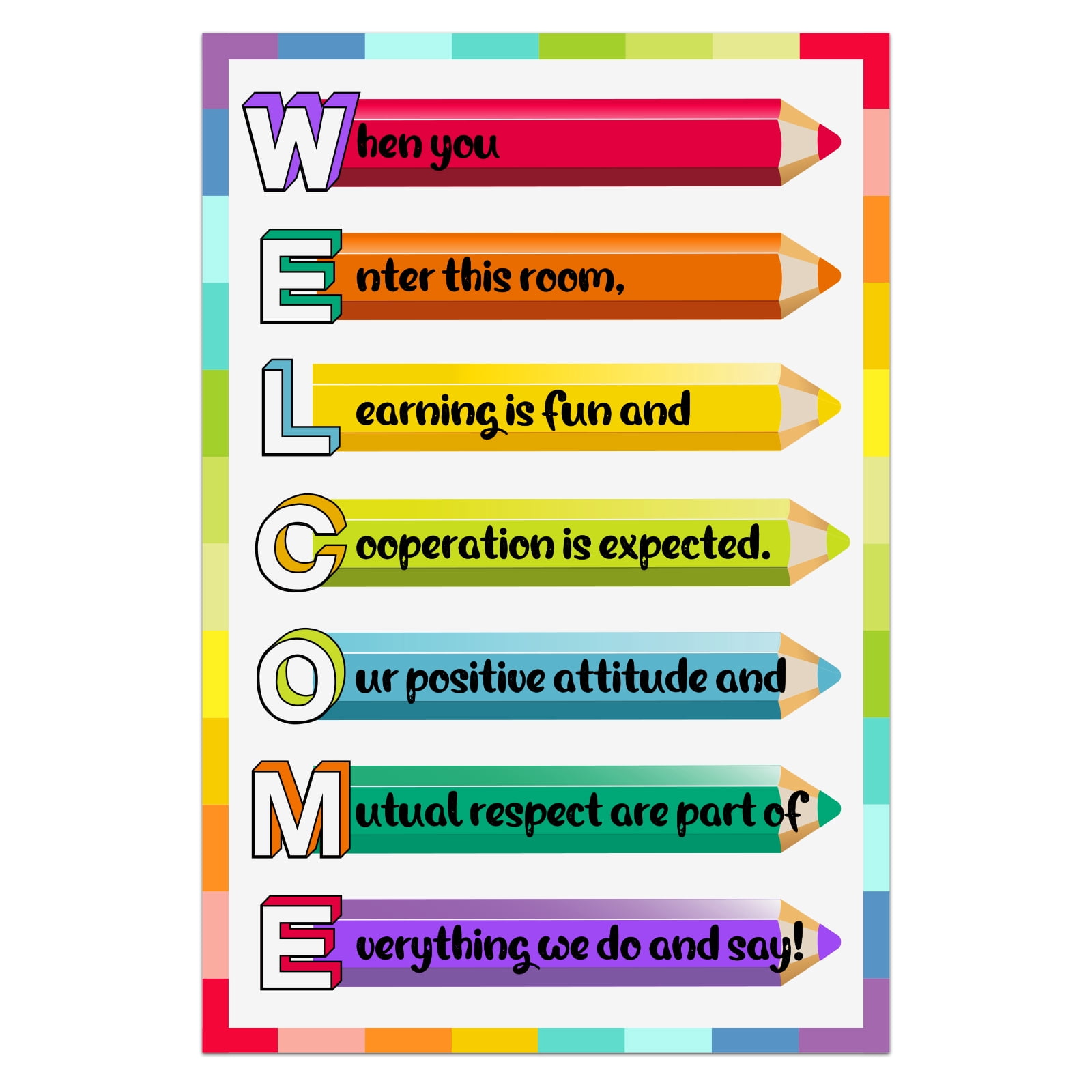 WaaHome Welcome Poster For Classroom Decorations 12 x18 Classroom WaaHome Welcome Poster For Classroom Decorations 12 x18 Classroom