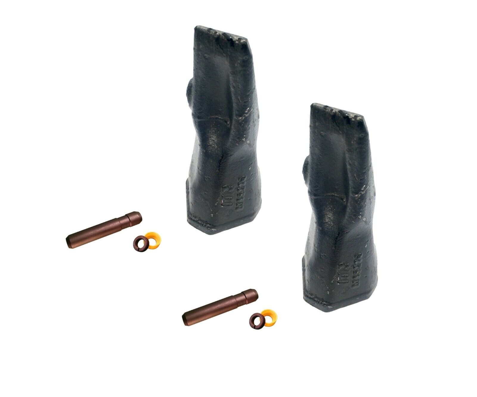 2 Backhoe Bucket Tooth 208-5236 Long Tip w/ Pin fits CAT DRS230 Series ...