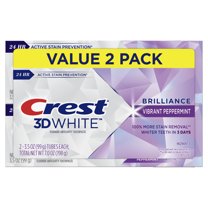 Crest 3D White Brilliance Vibrant Peppermint Teeth Whitening Toothpaste ...