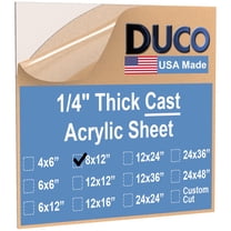 Duco USA-Made HDPE Sheet 1/8 Inch Thick 12" x 24" - 4 Pack of White ...