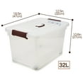 Ezoware 34 Quart Plastic Storage Box Tote Bins Set Of 3 With Latching