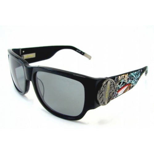 Ed Hardy - EHS-040 Surf or Die Sunglasses - Black/Gray - Walmart.com ...