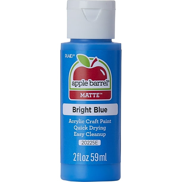 Apple Barrel Acrylic Craft Paint, Matte Finish, Bright Blue, 2 fl oz ...
