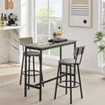 ENYOPRO 3-Piece Counter Height Table Set, Wood Rustic Bar Dining Set ...