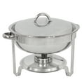 ZenSports 2 Pack 5QT Round Stainless Steel Chafing Dish Buffet Set Full ...