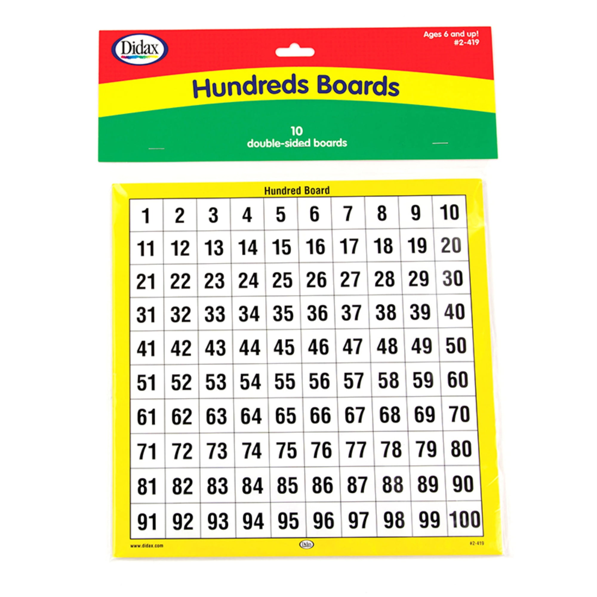Hundreds Boards, Set of 10 - Walmart.com