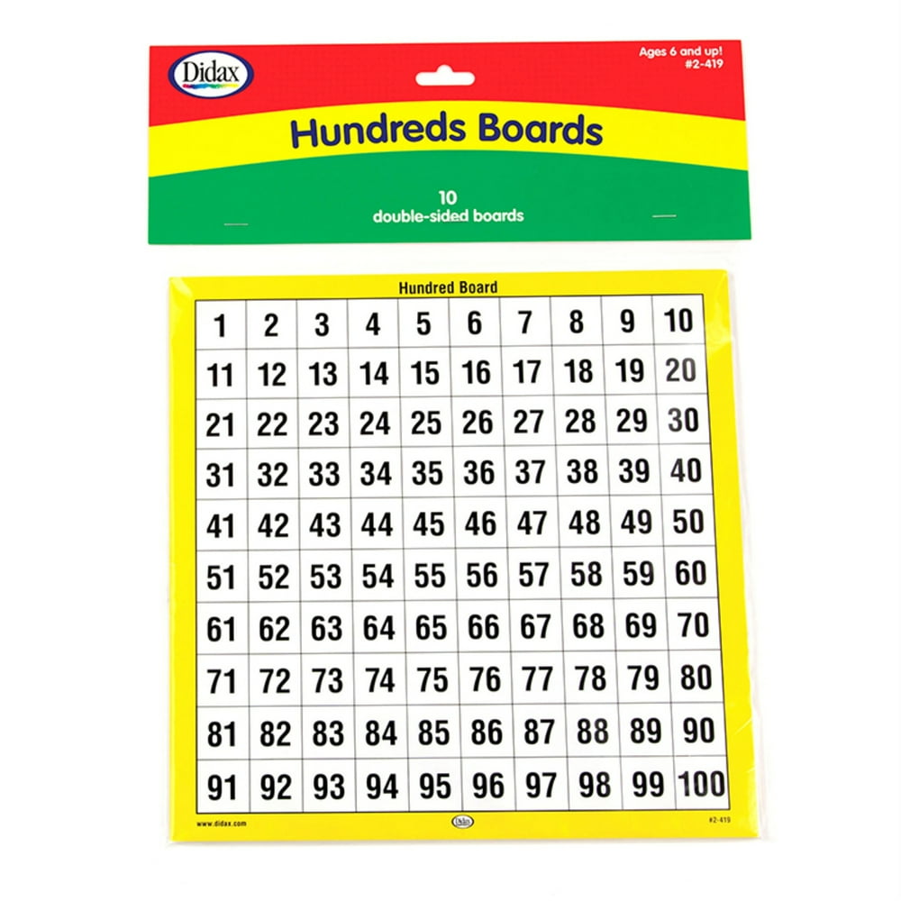 Hundreds Boards, Set of 10 - Walmart.com - Walmart.com
