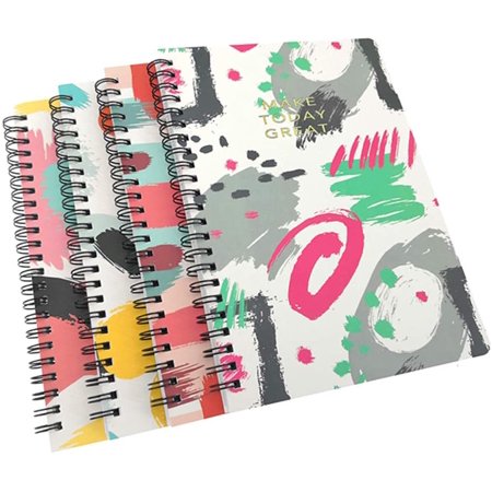 Spiral Notebook Joural,Wirebound Ruled Sketch Book Notepad Diary Memo ...