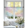 Colorful Ombre Sheer Curtains for Living Room Bedroom Pink Sky Modern ...
