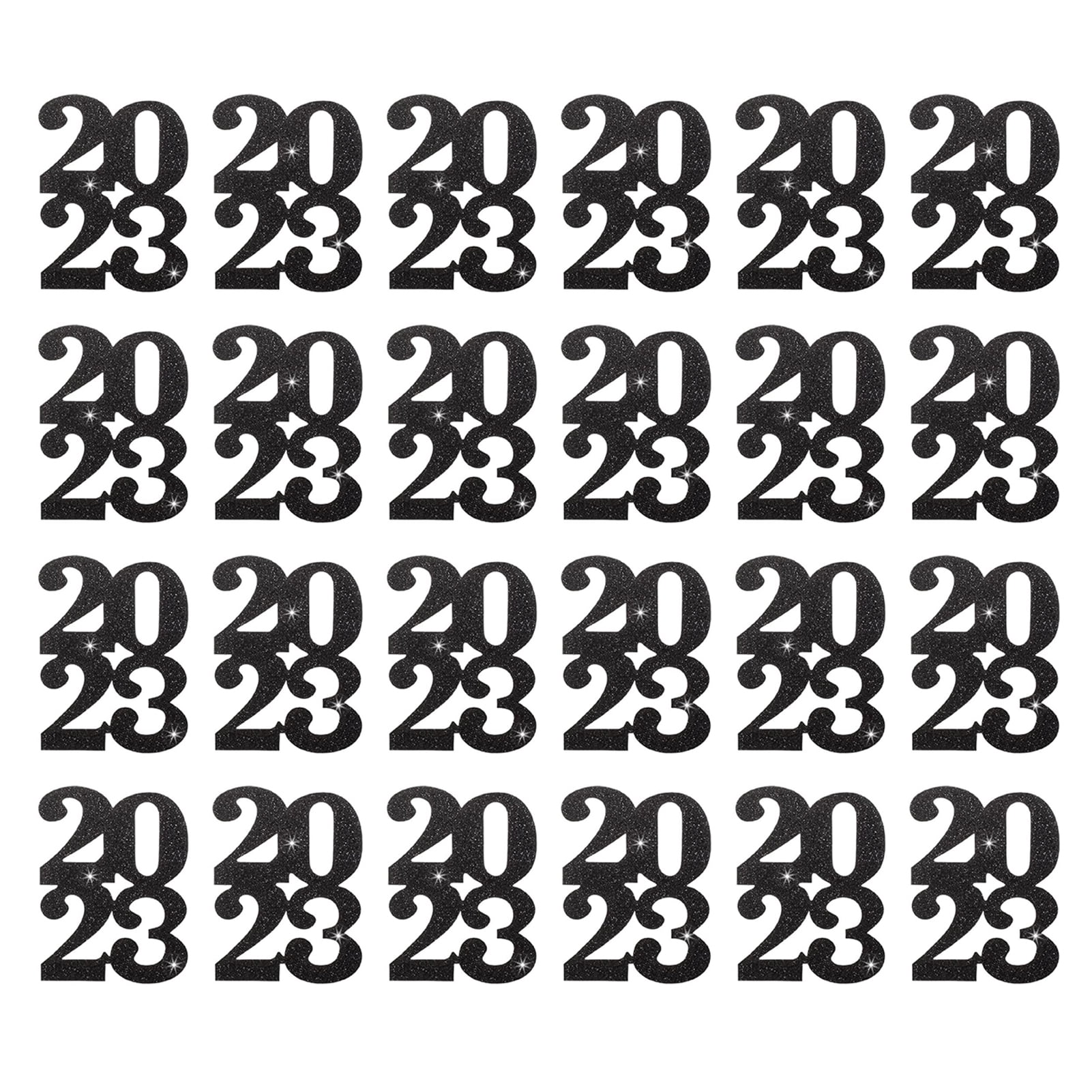 Sparkling 2023 Cutouts Tag - Single-sided Glitter - Anti-fade ...