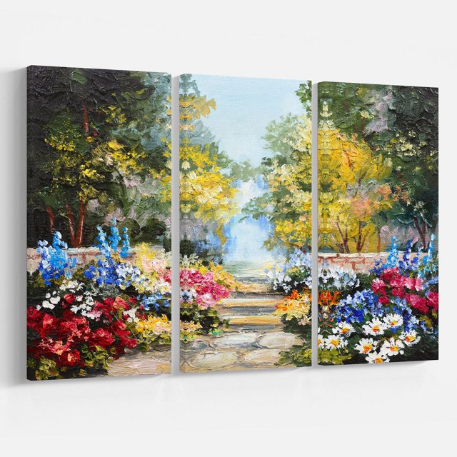 Design Art Summer Forest with Flowers Canvas Print - Walmart.ca