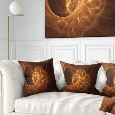 Designart Abstract Fire Red - Abstract Throw Pillow - 16x16 - Walmart.com