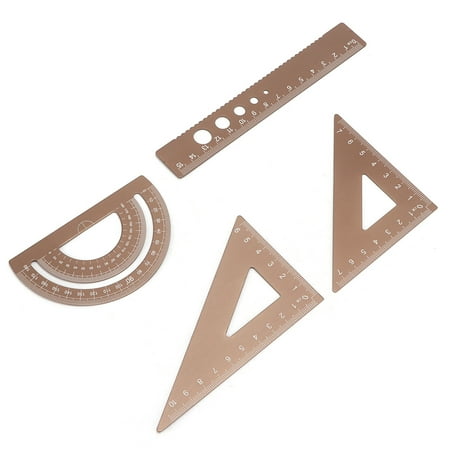 Class Set Rulers, Ruler Set Rounded Corners Safe Convenient Measurement ...