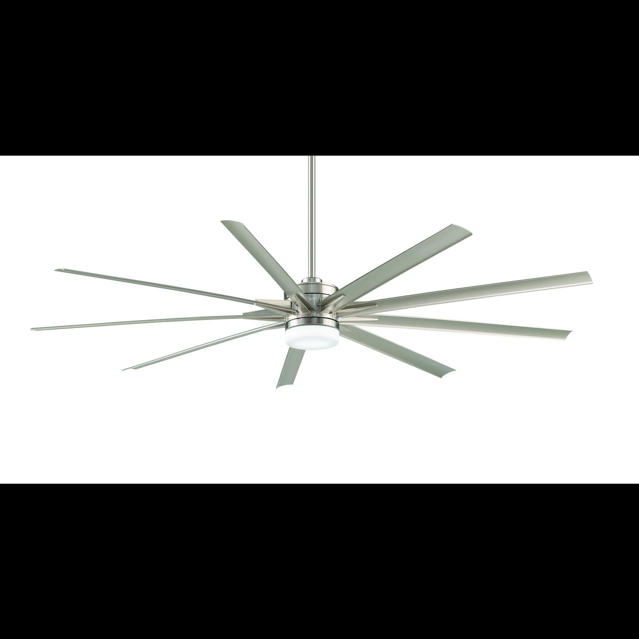 Fanimation Odyn 84', Nickel w/Nickel Blades, LED Light Kit, 220V ...