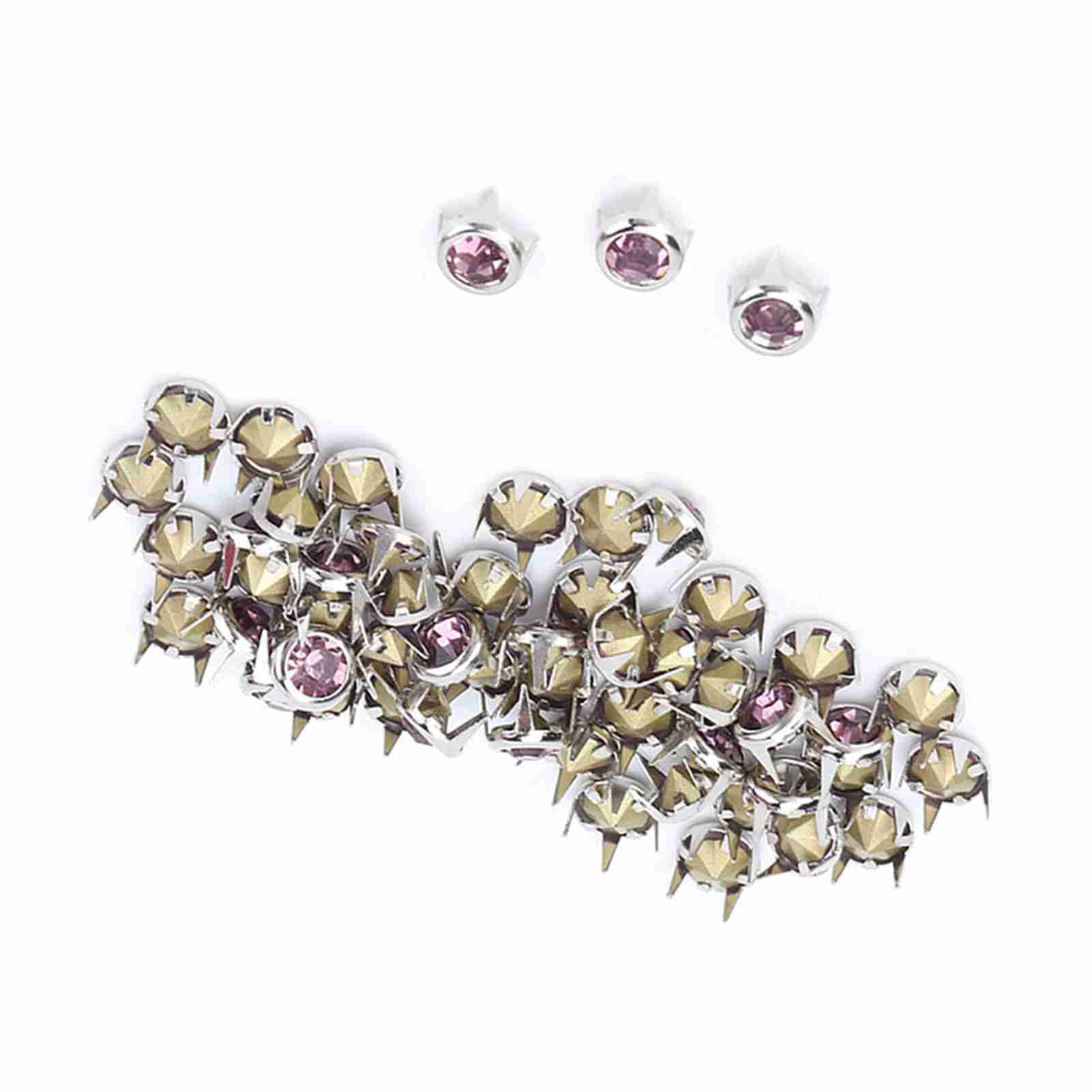 Tachuelas para Ropa 50 Piezas 7 Mm DIY Plata Garra Redonda ANGGREK ...