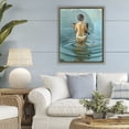 Stupell Industries Cat & Wine Dip At Twilight Brown Framed Floater ...