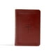 CSB Large Print Compact Reference Bible, Brown Leathertouch (Large ...