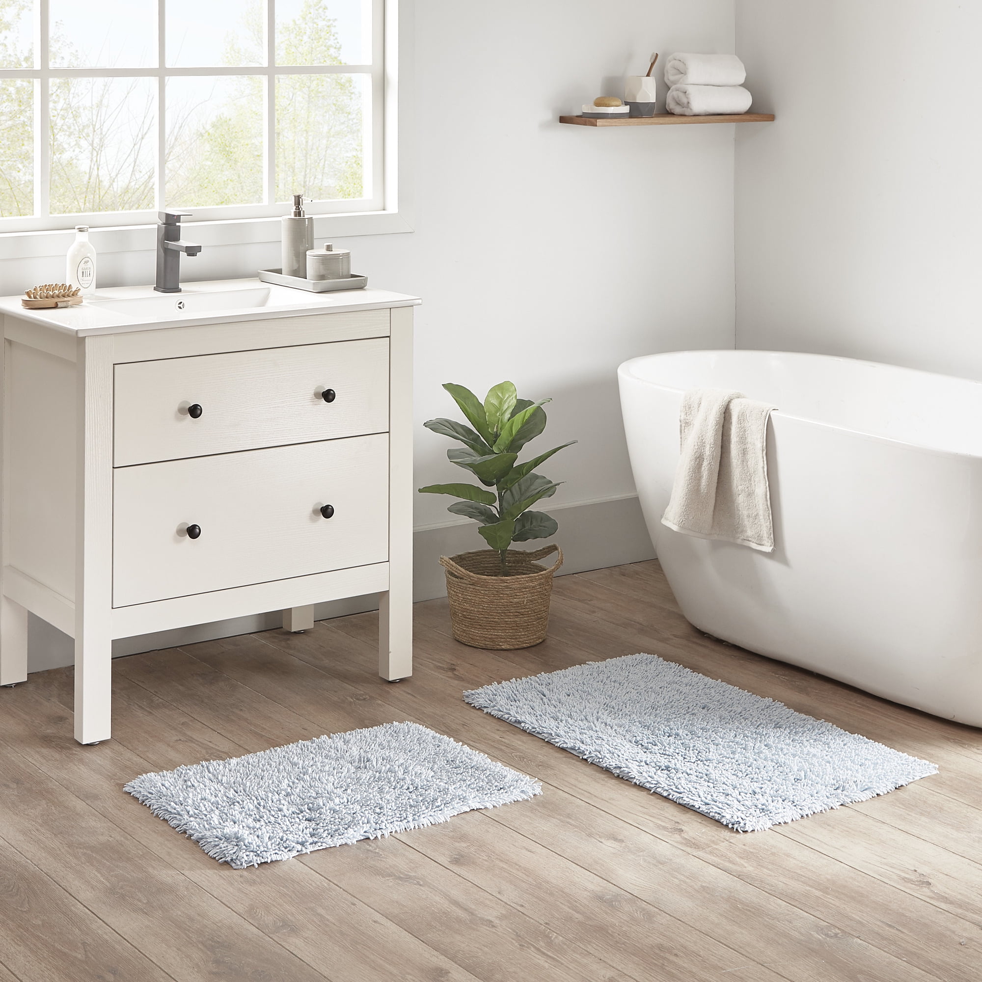 Home Essence Clout Organic Cotton 2 Piece Bath Rug Set - Walmart.com