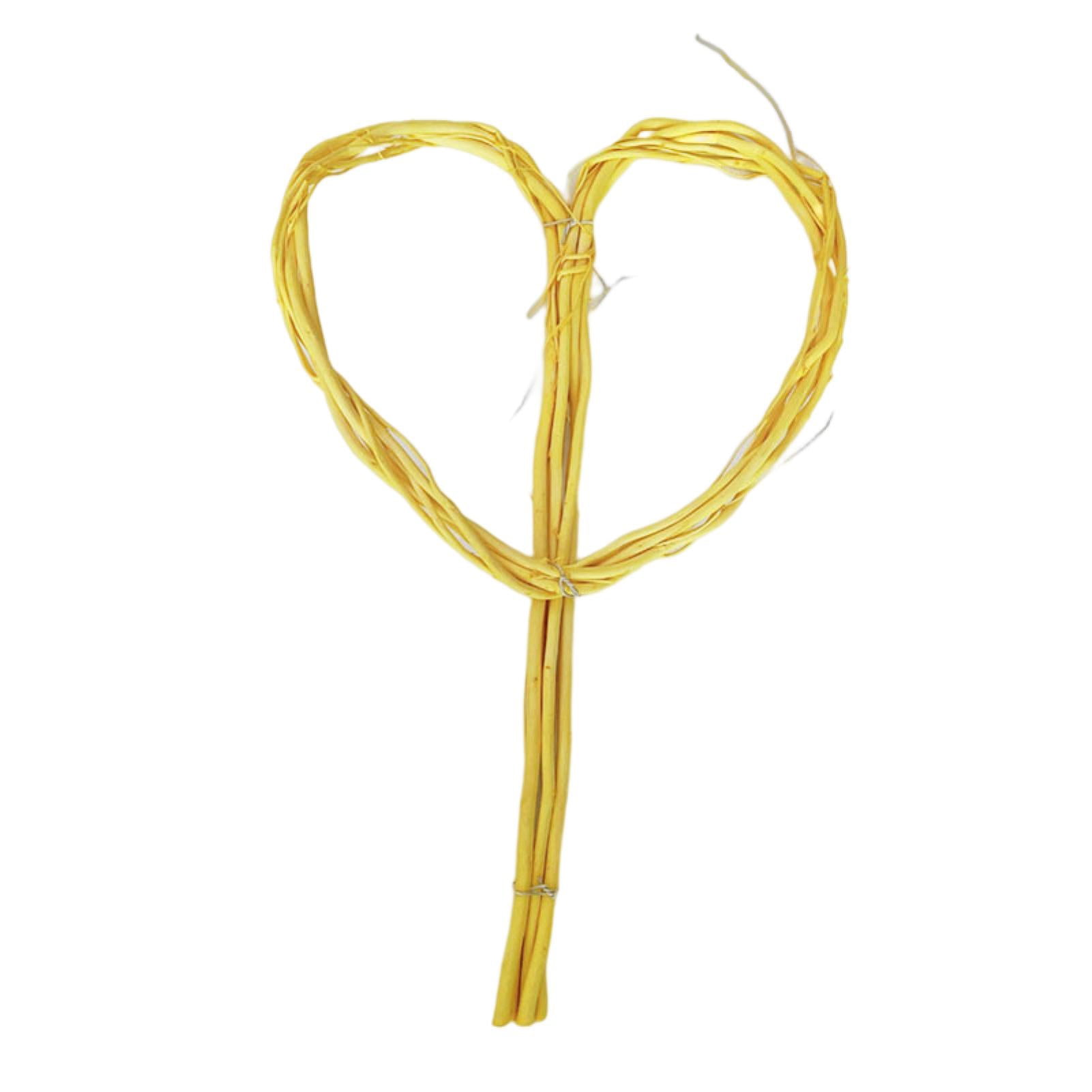wirlsweal Diy Wicker Heart-Shaped Flower Branches Flower Shop Flower ...