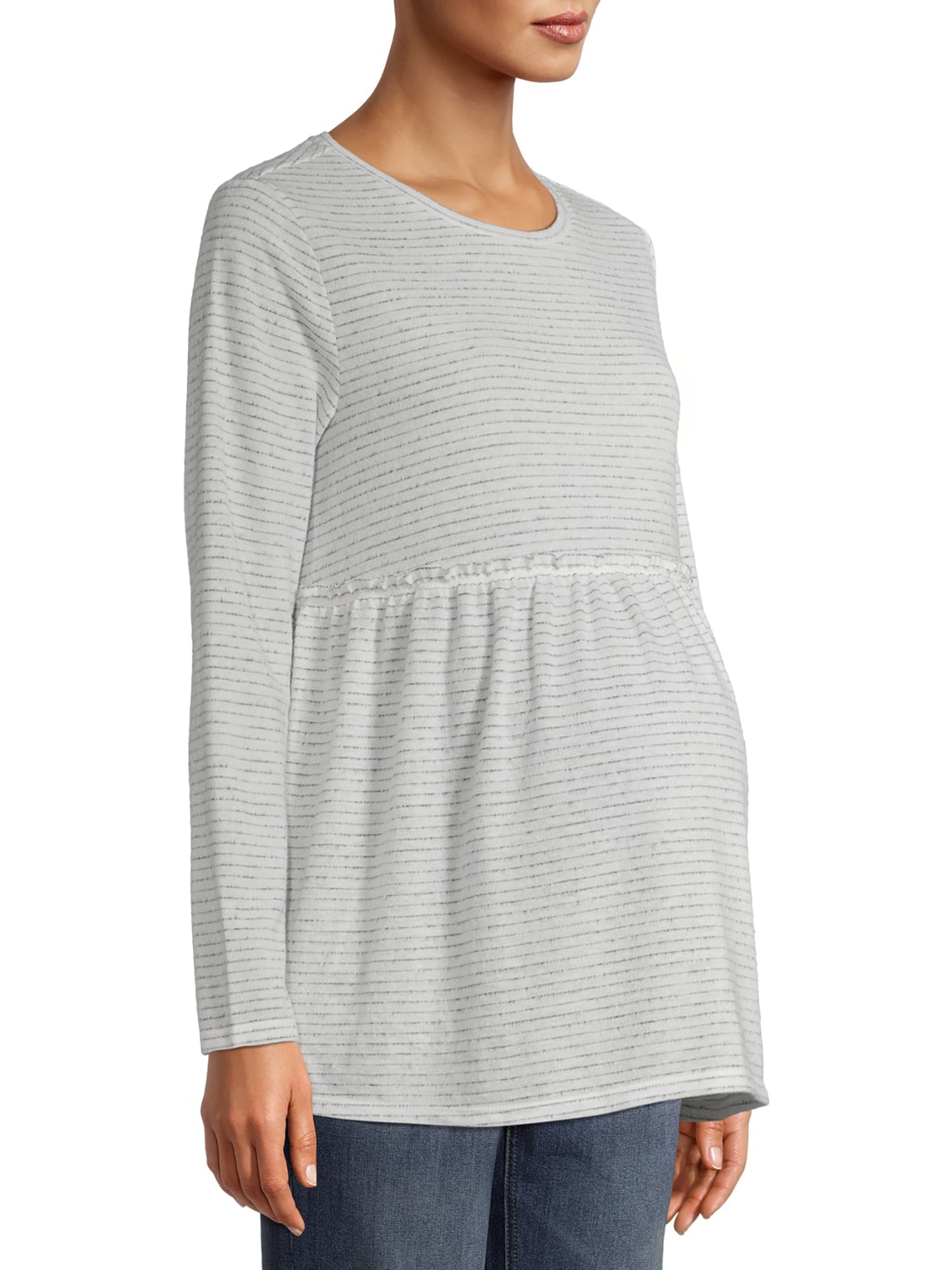 Maternity Time and Tru Blouse with Peplum Details - Walmart.com