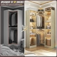 Homieasy Corner Closet System with 12 Shelves, 40" Large Corner Closet ...