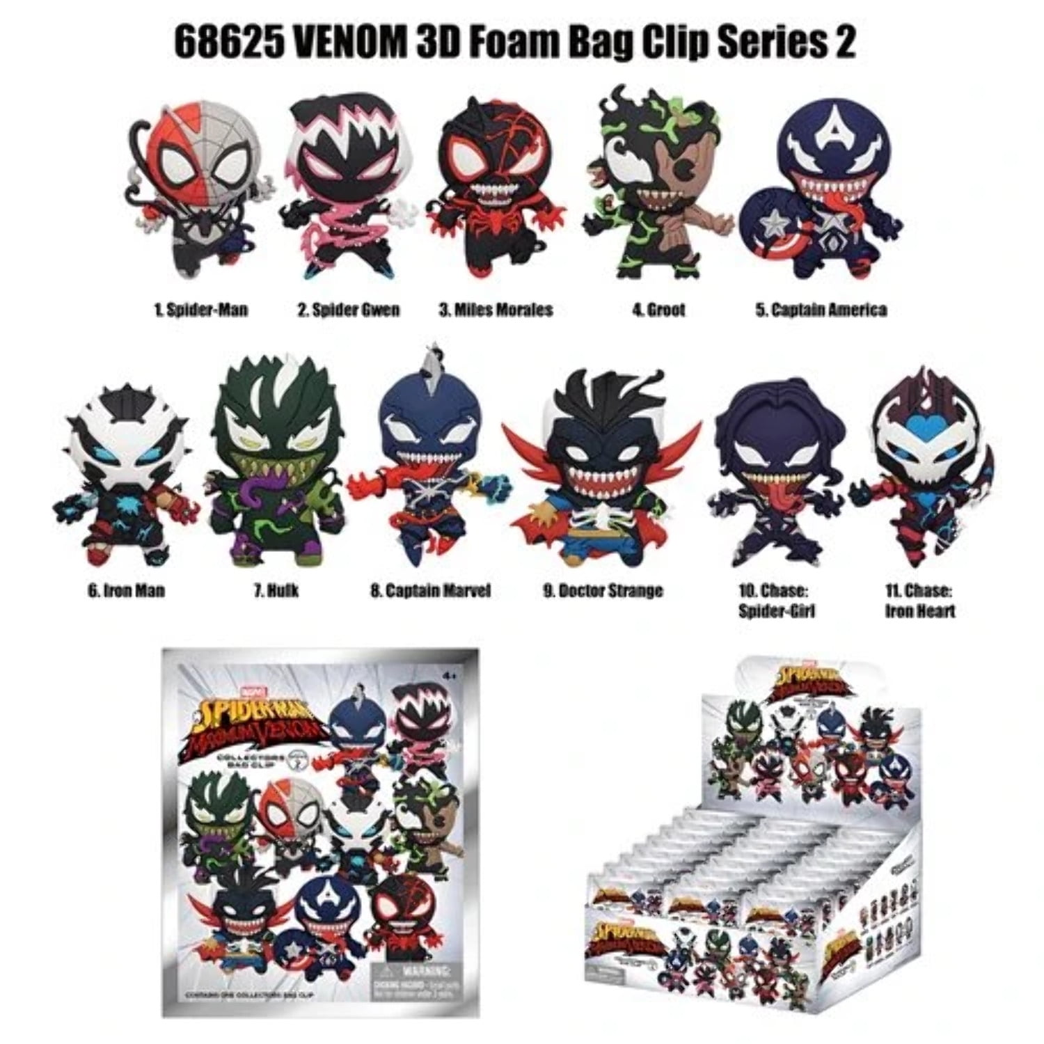 Marvel - Venom Classic Series 2 Figural Bag Clip Mystery Bag - Walmart.com