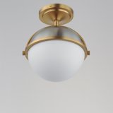 Maxim 12410 Duke 10" Wide Semi-Flush Globe Ceiling Fixture - Black ...