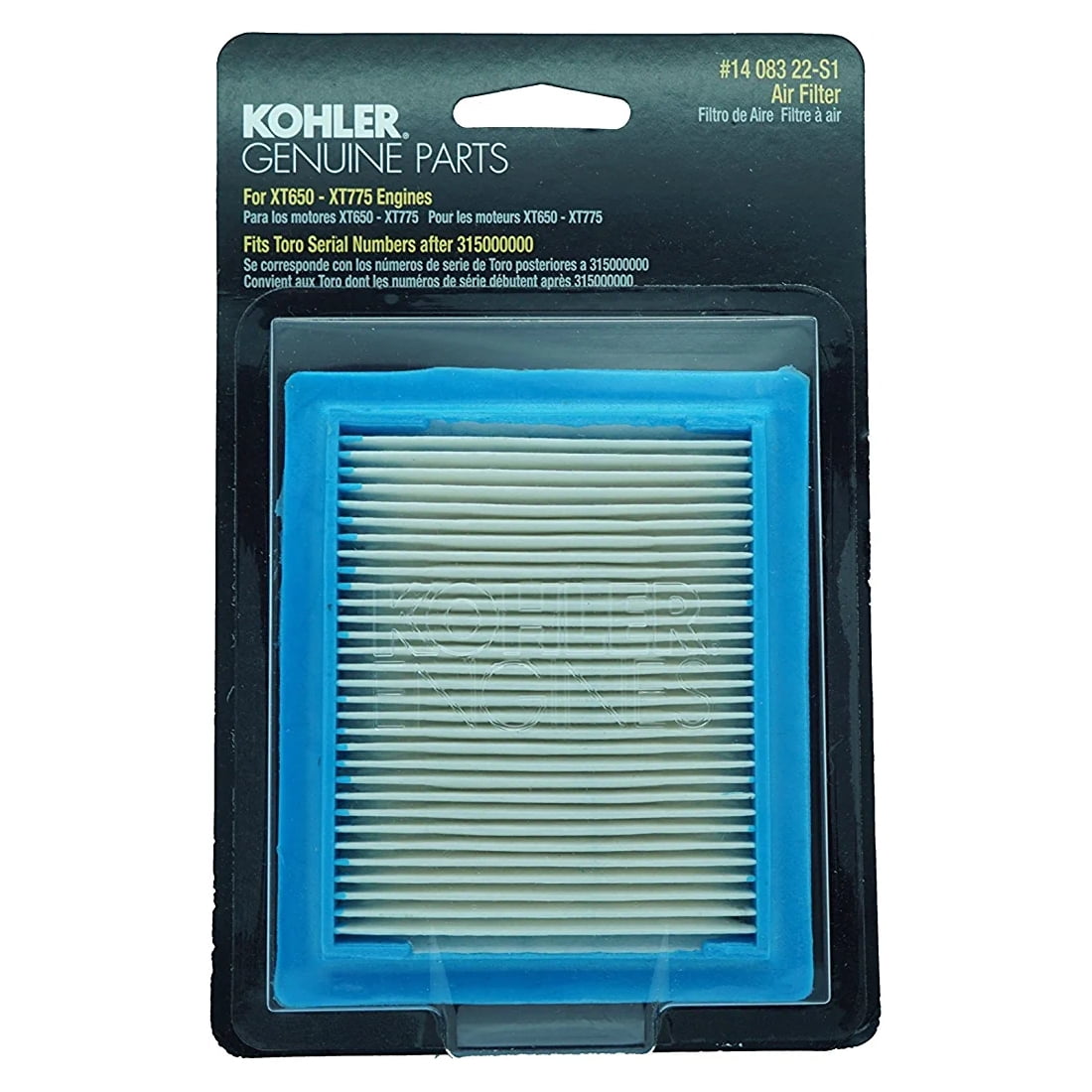 Click here for Kohler 14 083 22-S1 Air Filter Element prices
