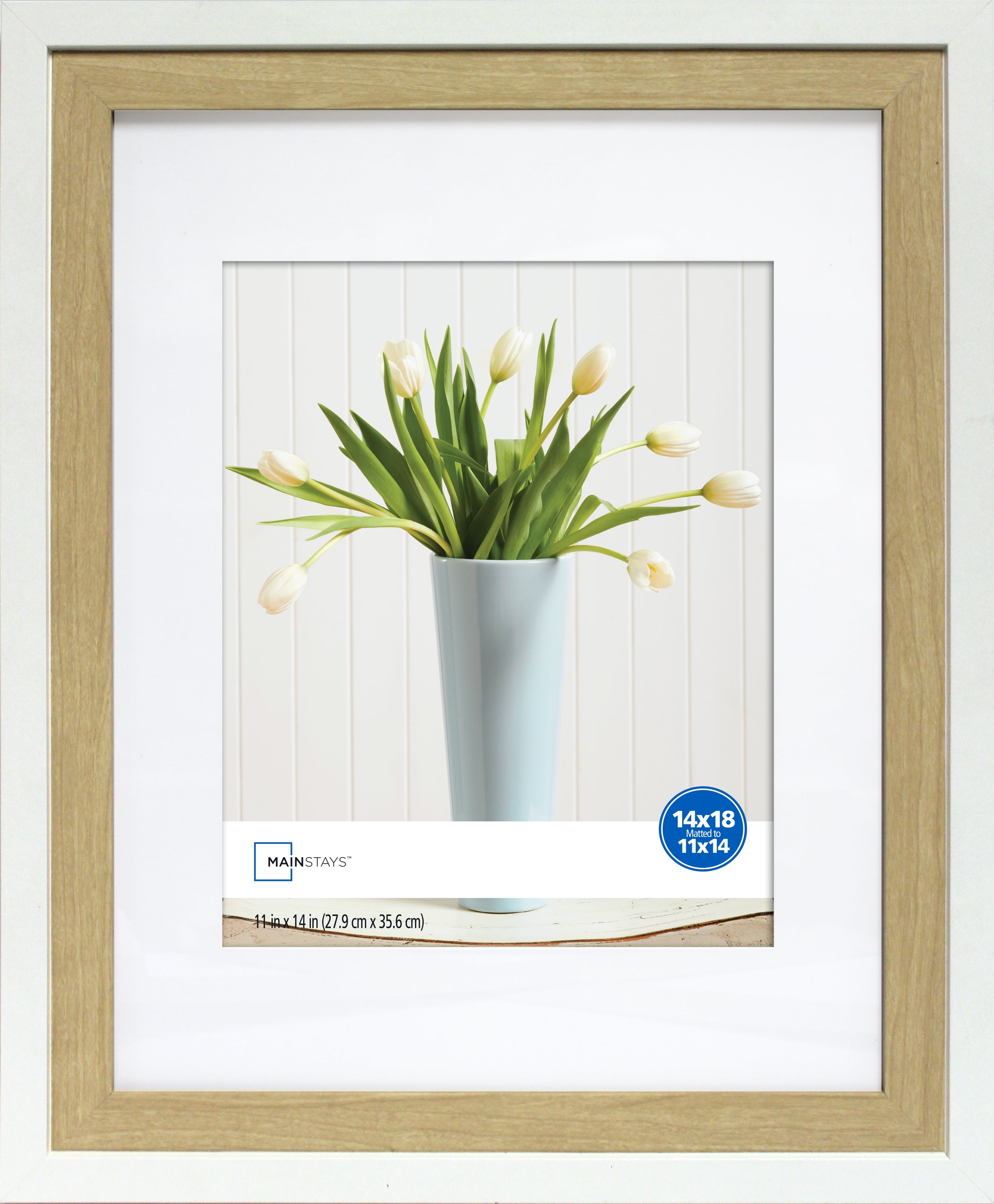 Mainstays 14x18 Matted To 11x14 2-Tone Wood Frame - Walmart.com