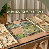 Becko US Wooden Jigsaw Puzzle Sorting Trays with Drawer Design for ...