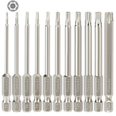 8-11Pcs Tamper Resistant Star Bits S2 Steel T8-T40 Security Bit &Holder KIT A4L1 - Walmart.com