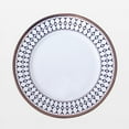 Ozarke Vertex Woode Blue Plates Set, Fine Bone China (set of 12 ...