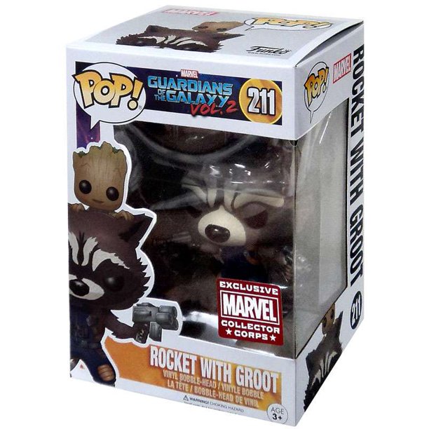Funko POP! Marvel Rocket with Groot Vinyl Bobble Head #211 - Walmart.com