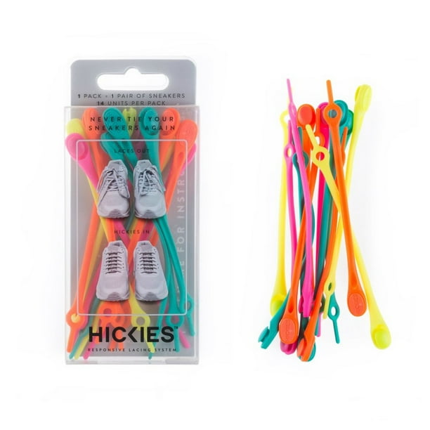 HICKIES Lacing System, Neon Multi - Walmart.com - Walmart.com