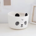 Cow Nursery Basket Small Woven Rope Storage Bin with Handles for Baby ...