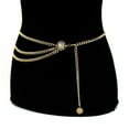 "Labakihah Vintage Women Chain Belt, Gold Waist Chain with Coins and ...