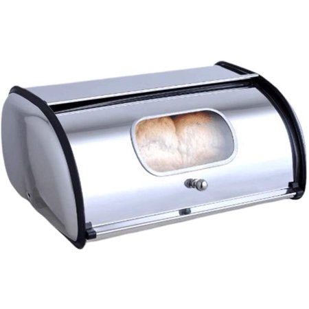 Stainless Steel Bread Box Roll Up Bread Storage Case Kitchen Counter ...