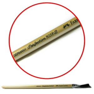 Faber-Castell Perfection 7058-B Eraser Pencil with Brush Typewriter ...