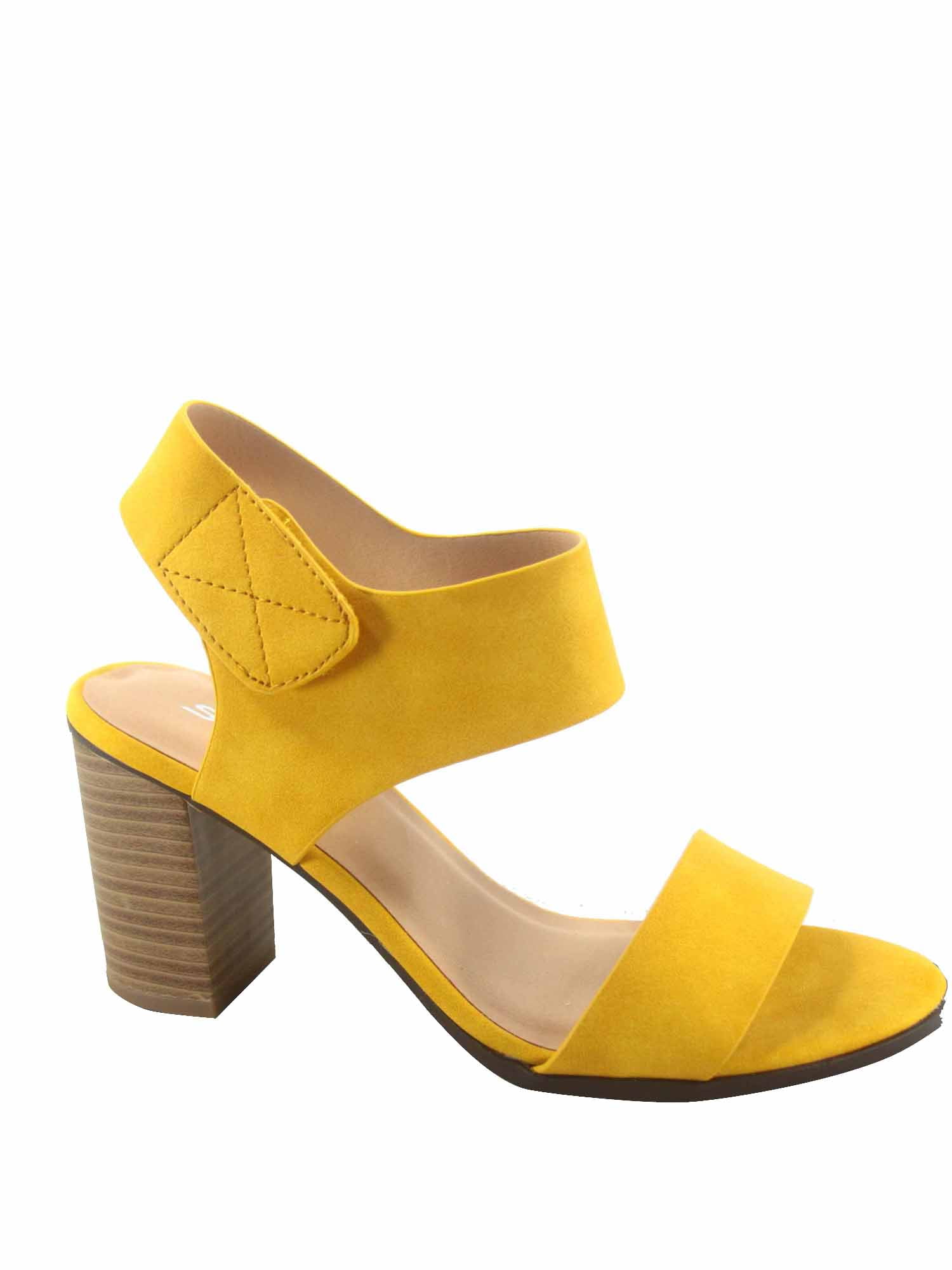 Soda Wait Womens Open Toe Chunky Heel Ankle Strap Block High Heel Dress ...