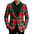 Christmas Blazer for Men Ugly Xmas Corduroy Jacket 3 Button Slim Fit ...
