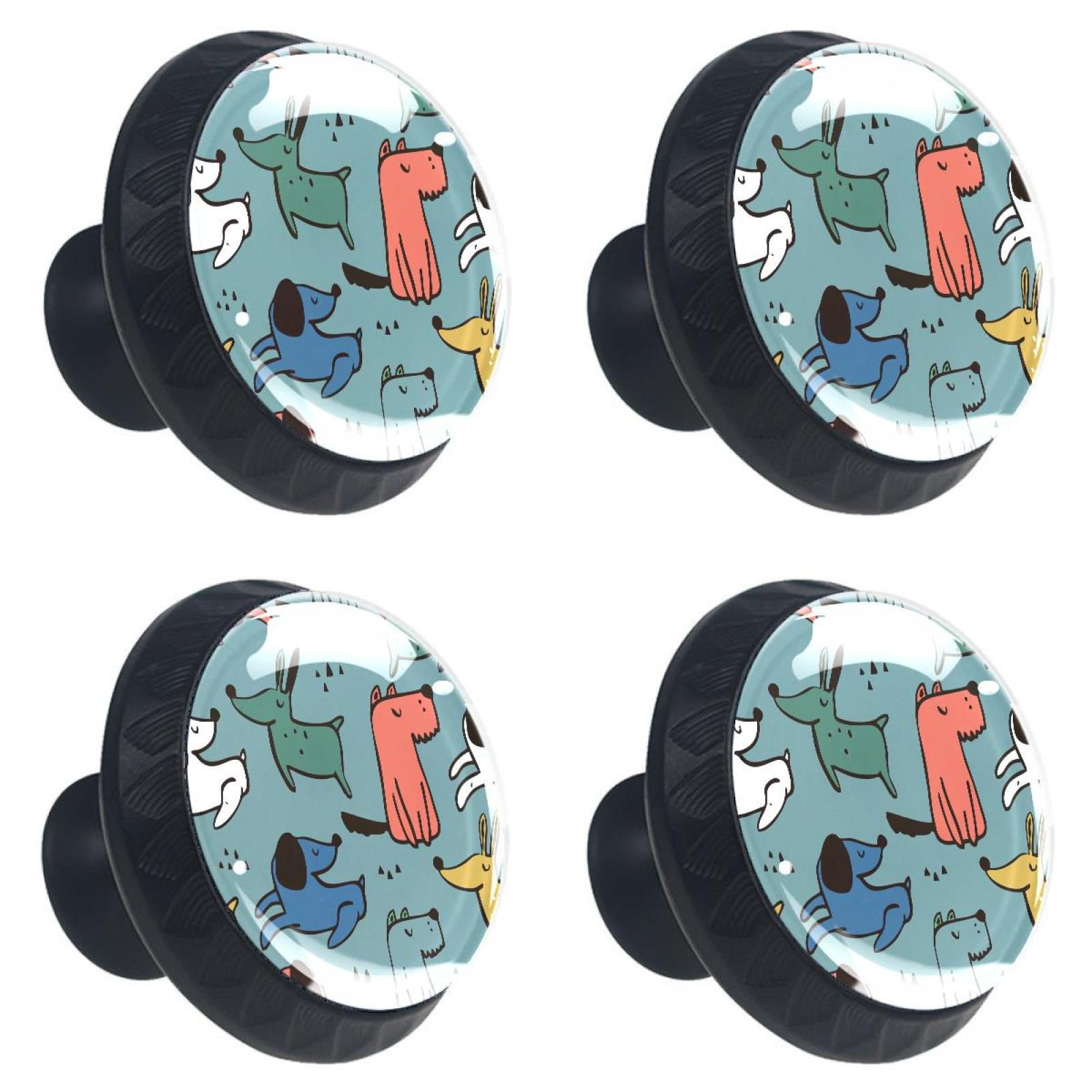 4 Pcs Dogs Animal Knobs for Kitchen Cabinet Cupboard Dresser Bookcase ...