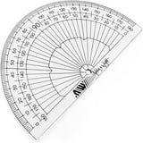 Ashton and Wright - 180 Degree Protractor - 10cm - Lightweight School ...