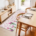 Area Rugs 2x6,Country Pink Tulips Glass Vase Non Slip Washable Rug ...