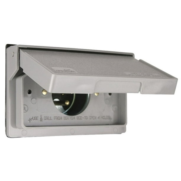 EATON S3999-SP Weatherproof Cover, 3/4 in L, 4-3/4 in W, Plastic, Gray ...