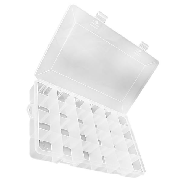 Justharion Transparent 24 Grids Clear Plastic Compartment Bead Storage ...